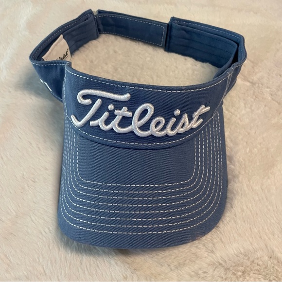 Titleist | Accessories | Titleist Blue Contrast Stitch Adjustable Visor ...